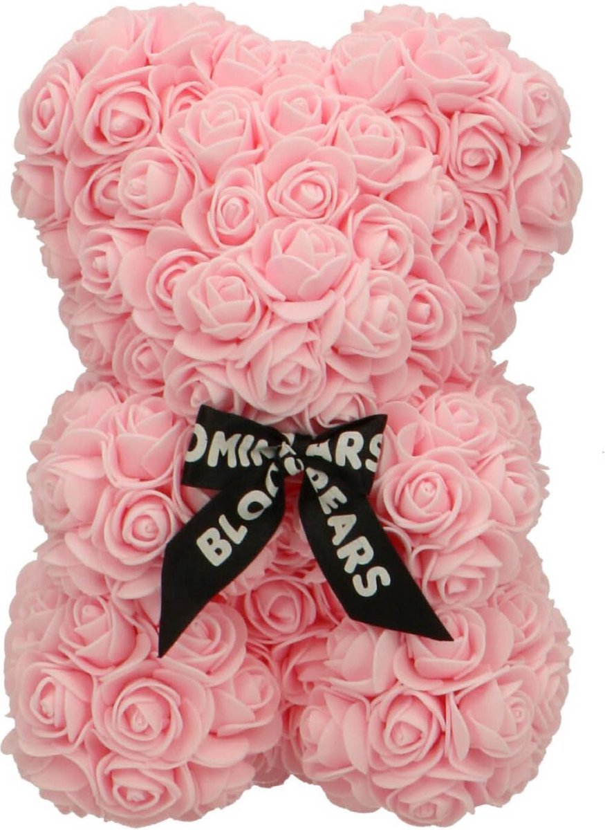 Bloomingbears Rose Bear - Roze mini Rosebear met luxe roze geschenkdoos ...