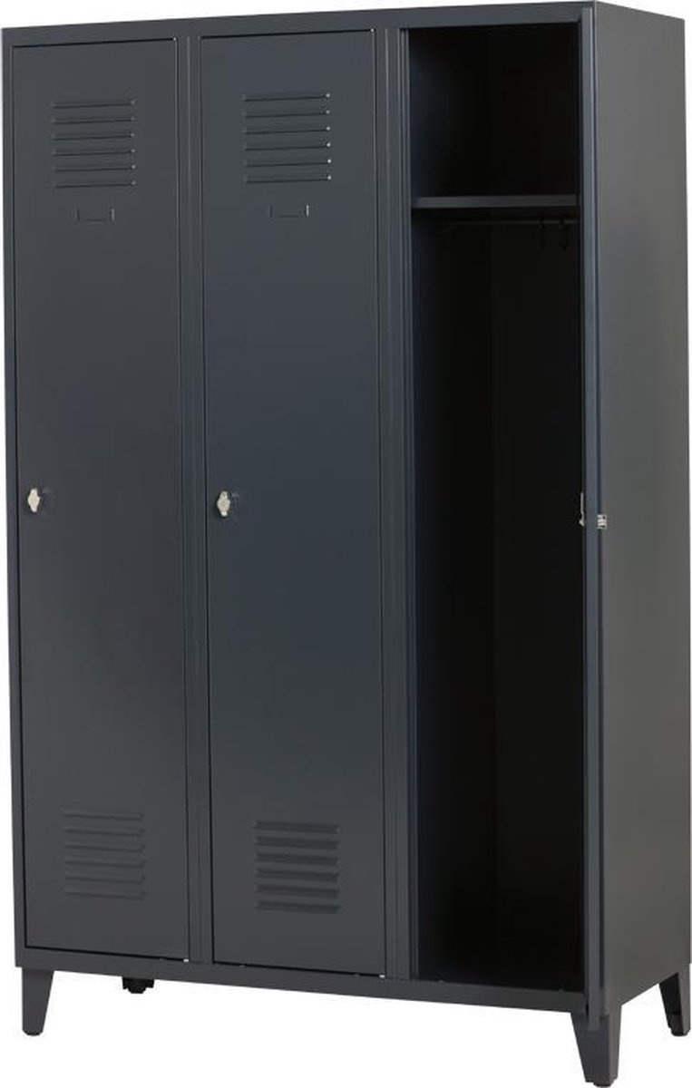 Lockerkast metaal I kledingkast slaapkamer I hang legkast I antraciet I ...