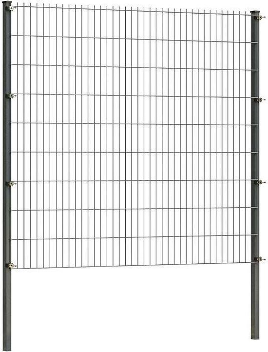 Dubbelstaafmat hekwerk 203 cm hoog | Dubbelstaafmatten | Antraciet | 4 ...