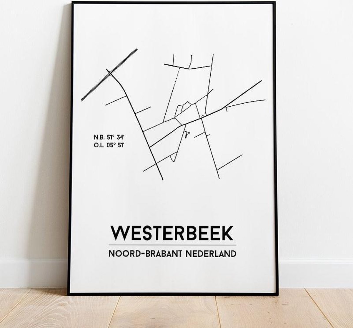 Westerbeek city poster, A4 zonder lijst, plattegrond poster ...