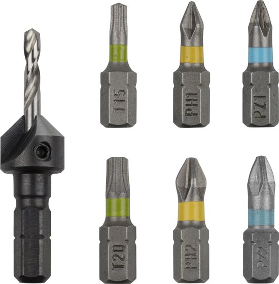 wolfcraft flipbit set hout artikel 3085000 | bol