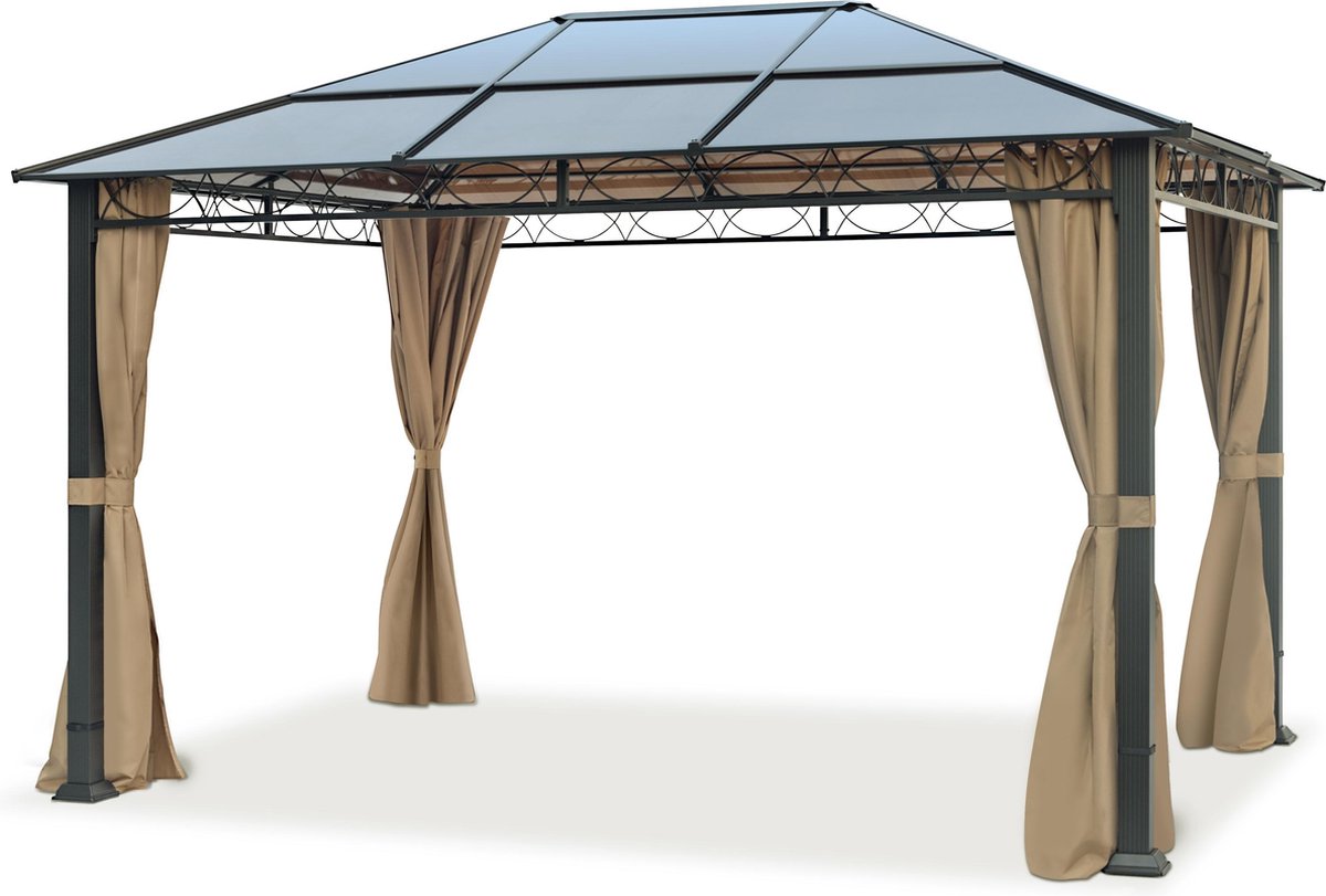 bol.com | Tuinpaviljoen 3x4 m hardtop dak waterdicht aluminium deluxe ...