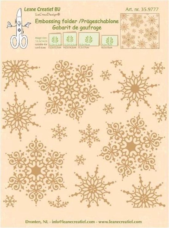 Embossing folder snowflakes background | bol