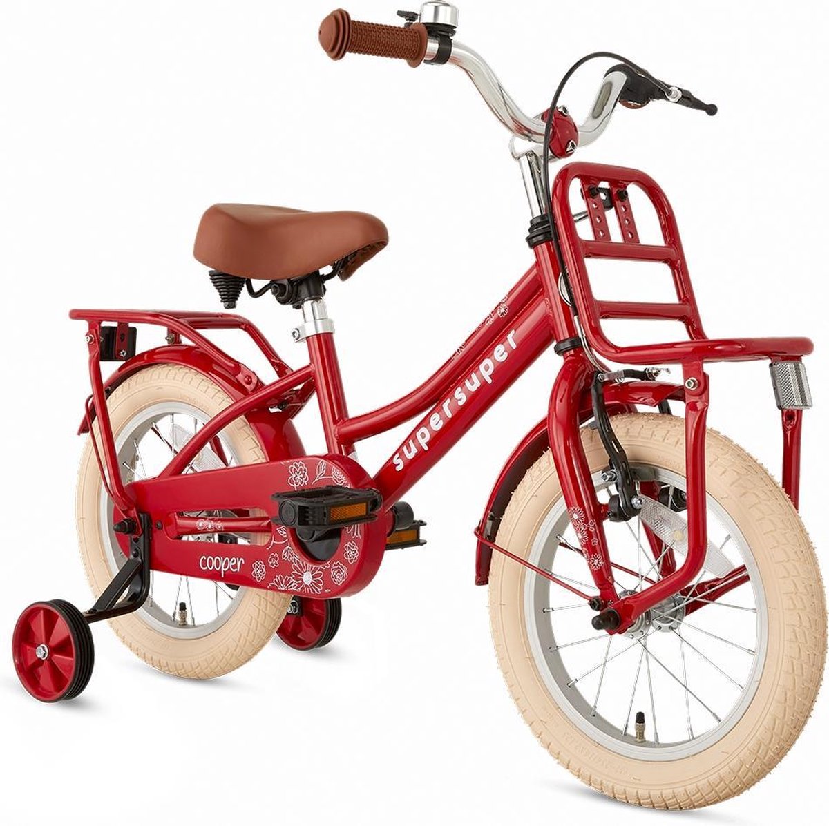 bol.com | Supersuper Cooper Kinderfiets - 14 inch - Rood