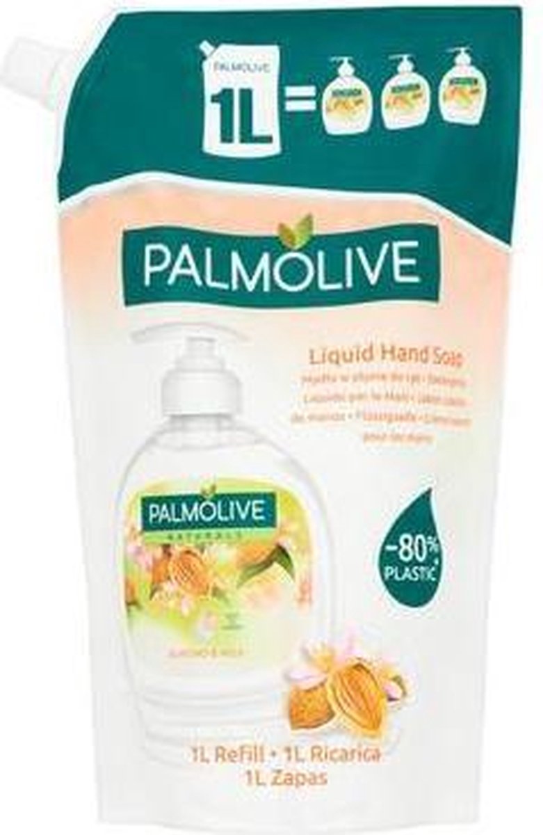 Palmolive Naturals Melk & Amandel Handzeep Navulling 1000 ml - Handzeep ...