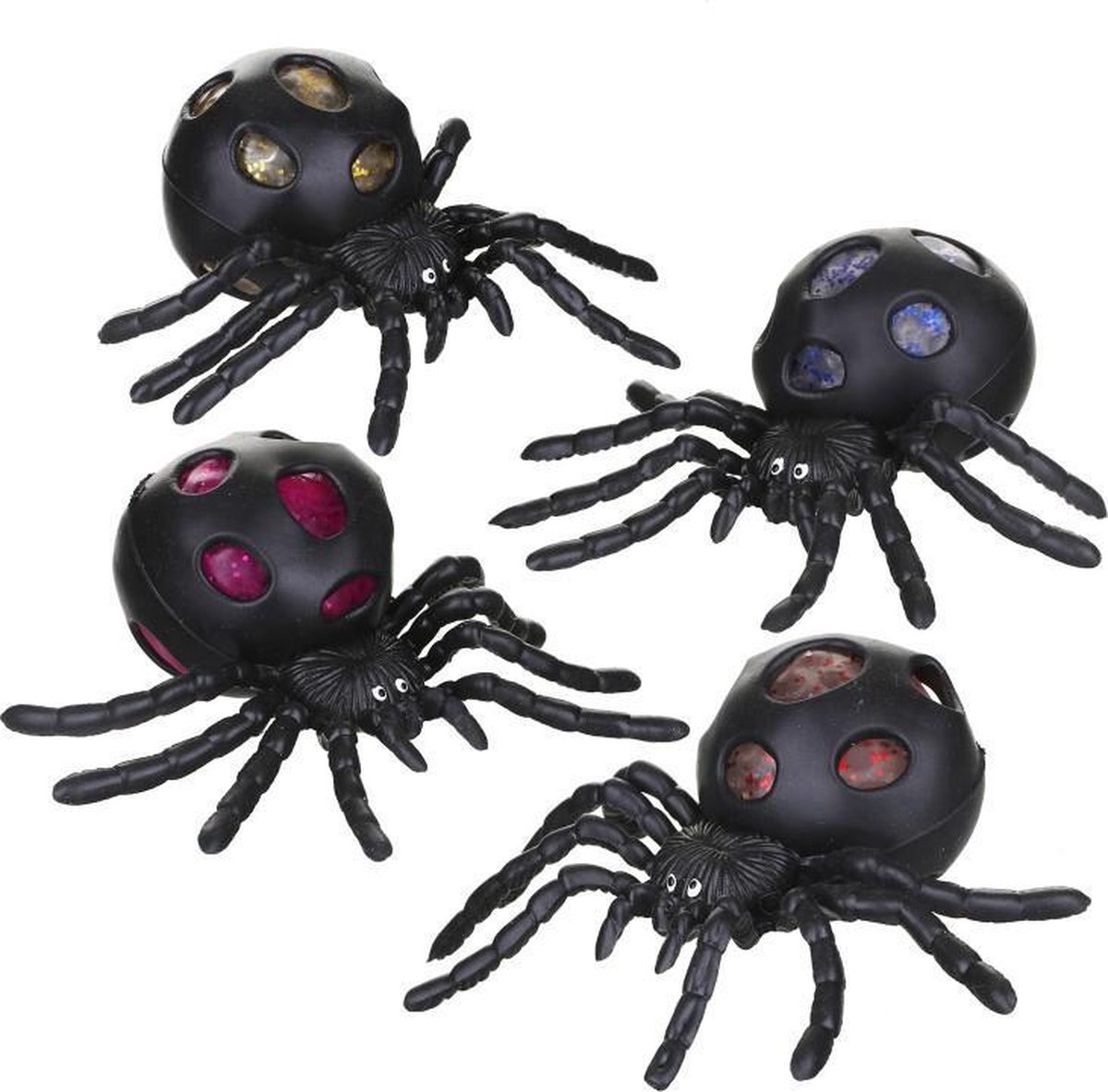 Squishy Mesh Bal Spin met glitters - Stressbal voor de hand - 1 ...