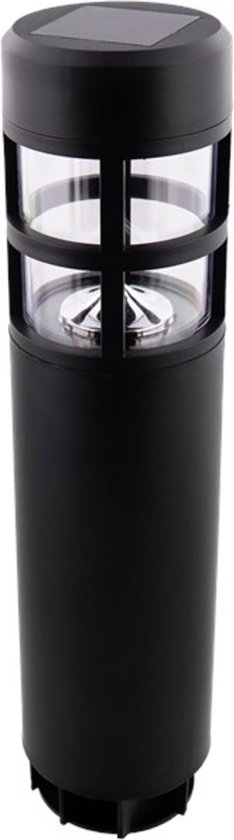 Solar Tuinlampen Trendy design Pilaar model - Zwart / Transparant - ⌀ 7 ...