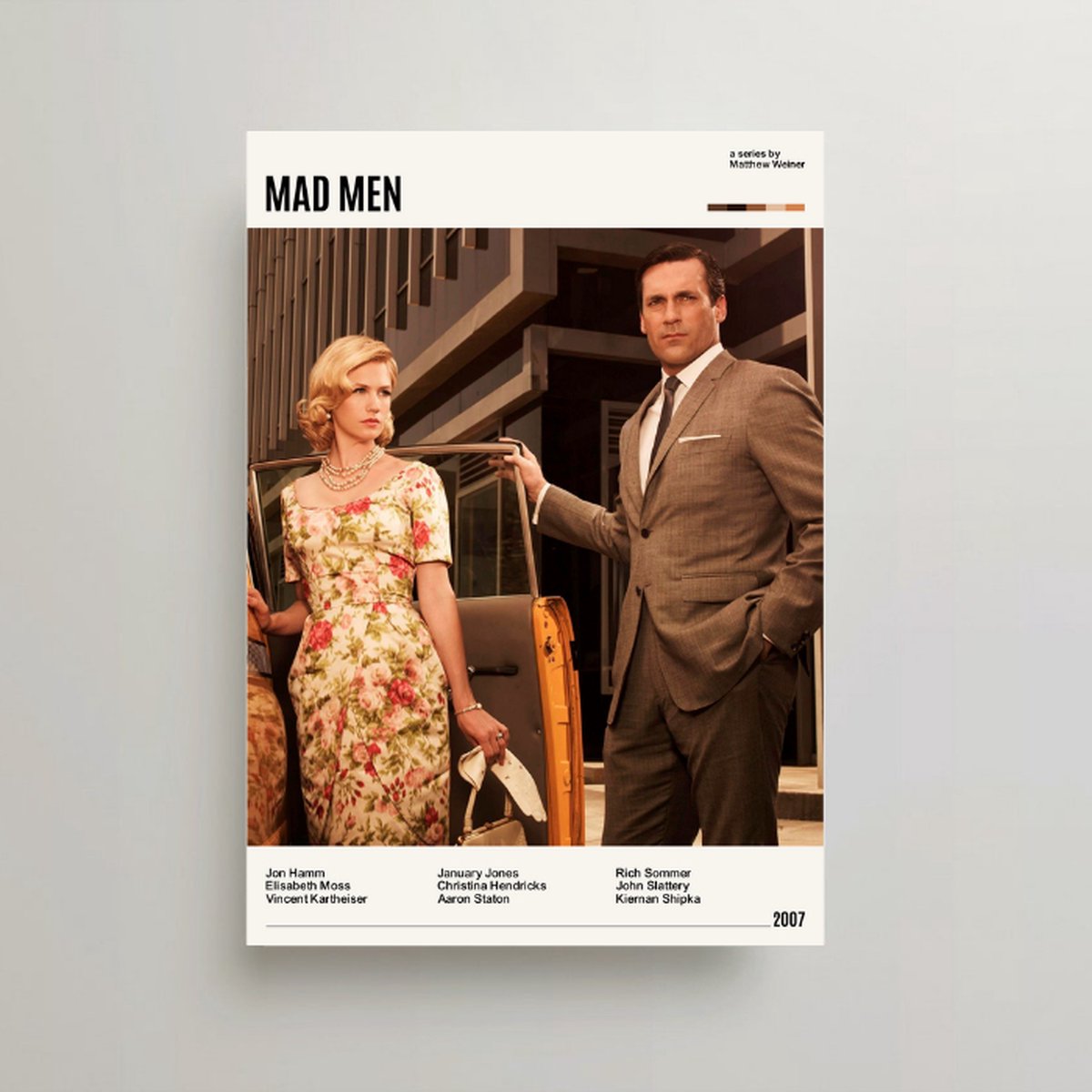Affiche Mad Men - Affiche de film minimaliste A3 - Affiche Mad Men TV ...