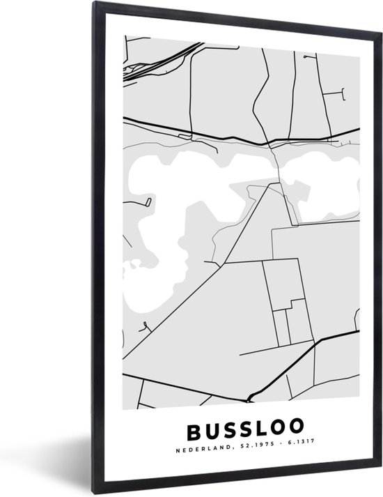 Fotolijst incl. Poster - Bussloo - Stadskaart - Nederland - Plattegrond ...