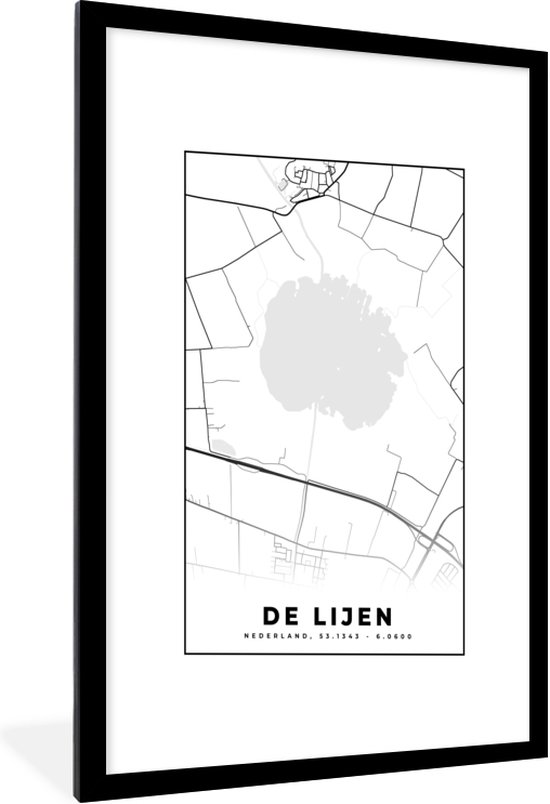Fotolijst incl. Poster - Stadskaart - Nederland - Kaart - Plattegrond ...