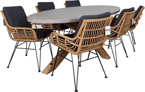 BUITEN living Livorno/Carlos dining tuinset 7-delig | betonlook ...