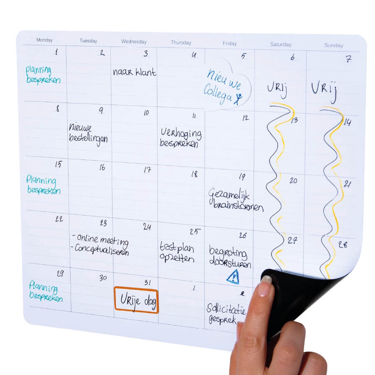 Greenstory - Sticky Whiteboard - Maandplanner - Medium | bol.com