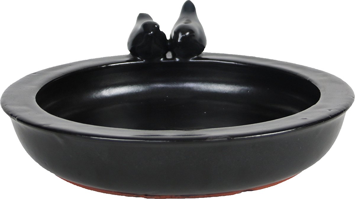 Oneiro’s Luxe Vogelbad Rond Keramiek – Grijs - ø33 x 31 x 11 ...