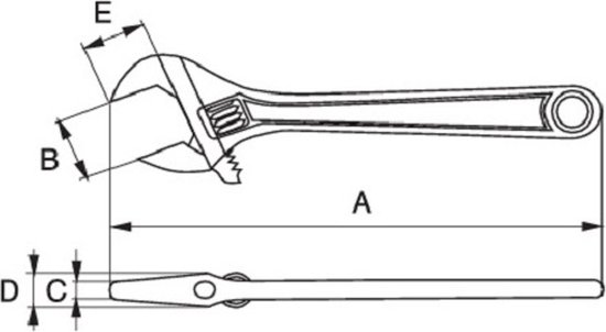 Bahco 8070 IP 80-serie Verstelbare moersleutel - 155mm - Zwart | bol