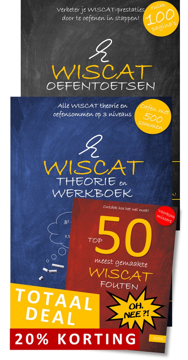 WISCAT Totaal-Deal van 3 Wiscat boeken: Theorie/Werkboek EN ...