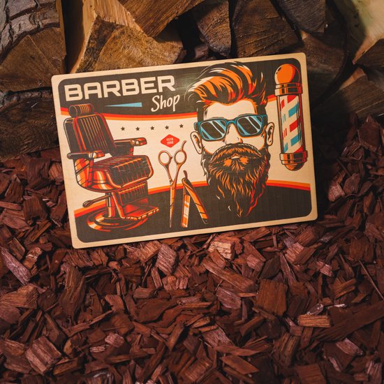 Spreukbord - Kapper - Barbershop - Hout - Vintage - Retro - Bord ...