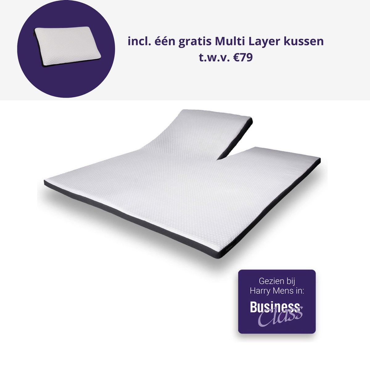 Felman® Premium Hybrid Split Topper - incl. gratis Multi Layer Kussen ...