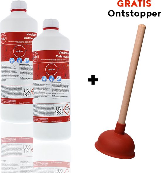 SOP - Vloeibare ontstopper Voordeelpakket - 2x 1L verpakking ...