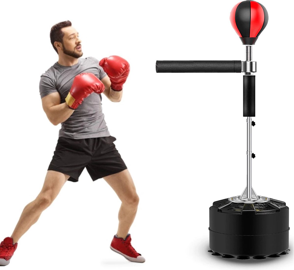 Temz® Boxing Boksbal met Reflexstang - Professionele Boksbal ...