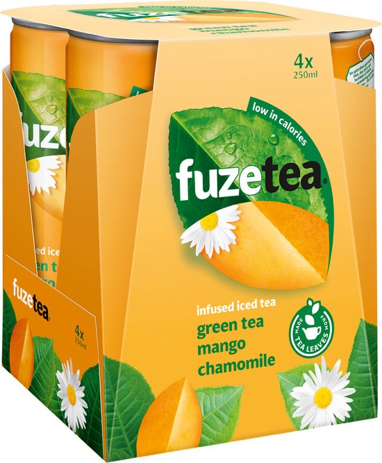 Fuze Tea Green Tea Mango & Chamomile 4 x 250ml | bol.com