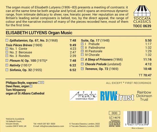 Dewi Rees, Philippa Boyle, Tom Winpenny - Organ Music (CD), Dewi Rees ...