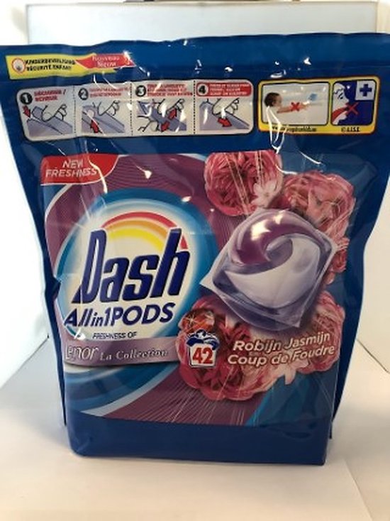 Dash & Lenor All-In-1 Pods Robijn Jasmijn 42 Wasbeurten | bol.com