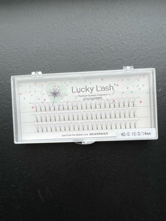 Lucky Lashes - Nepwimpers - 4D 13mm 0.07 D krul - 66 stuks - Pre-Made ...