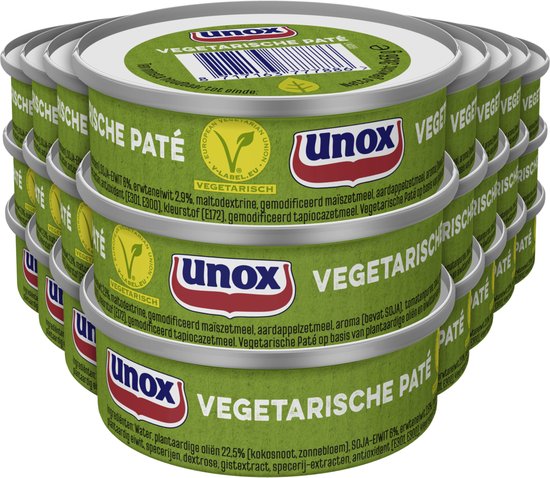 Unox Leverpastei Vegetarisch - 72 x 56 g - Voordeelverpakking | bol
