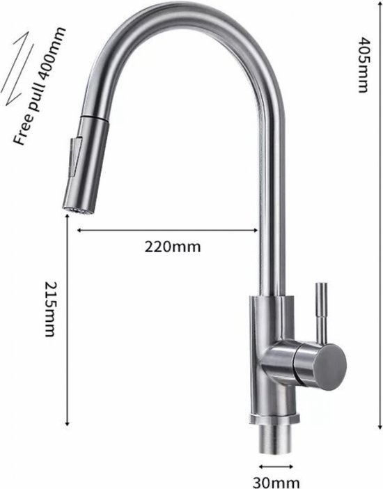 Studio Jacquí Sensor Keukenkraan | Kraan met Uittrekbare Uitloop | Touch Control |... | bol.com