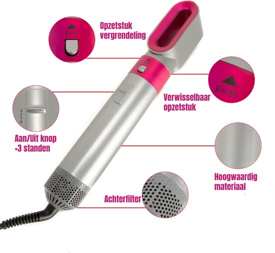 LETO Airwrap - 5 in 1 airwrap - hair styler - automatische krultang ...
