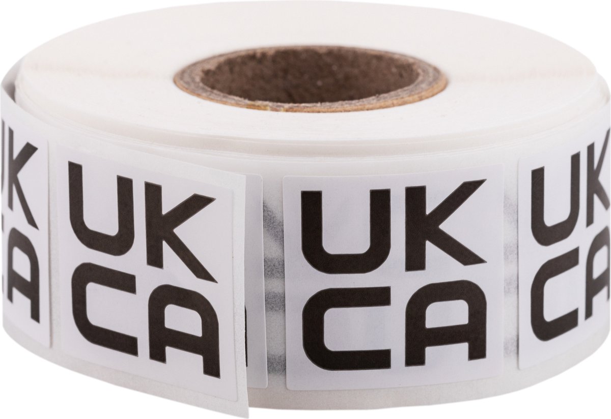 BeMatik - Thermisch label op rol met 800 labels met UKCA-logo 25x25 mm ...