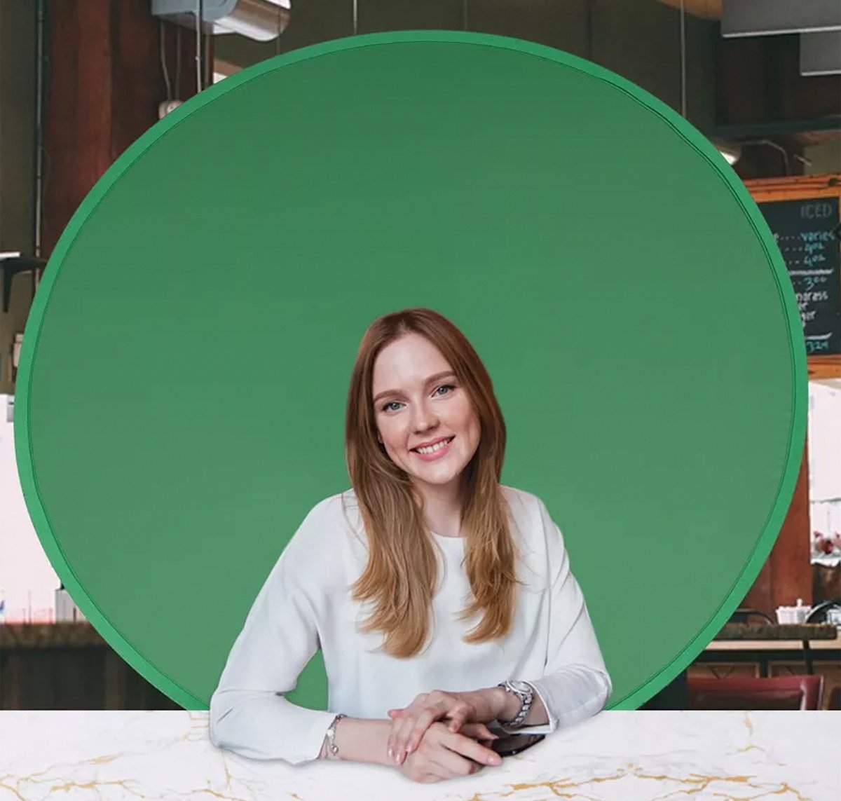 Green Screen - Doek - 110 cm - Voor bureaustoel - Achtergronddoek | bol.com