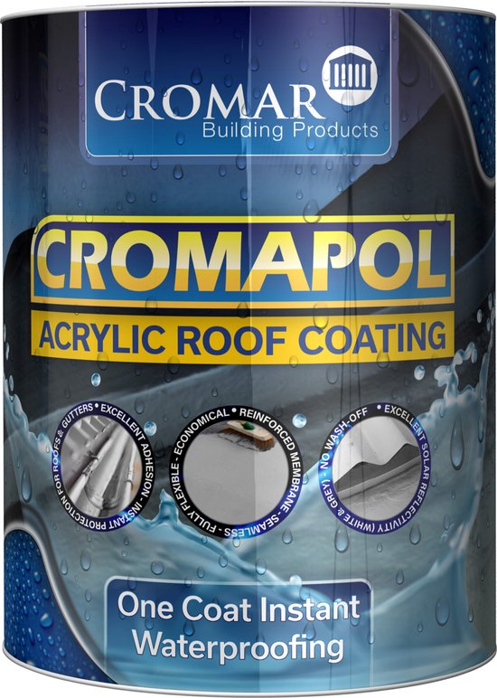 Cromar - Cromapol - Waterdichte Coating met Vezels - Grijs | bol