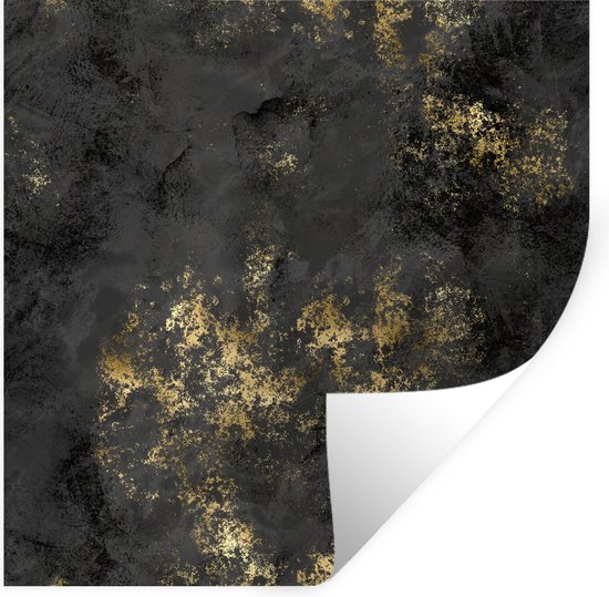 Muurstickers - Sticker Folie - Structuur - Goud - Zwart - 50x50 cm ...
