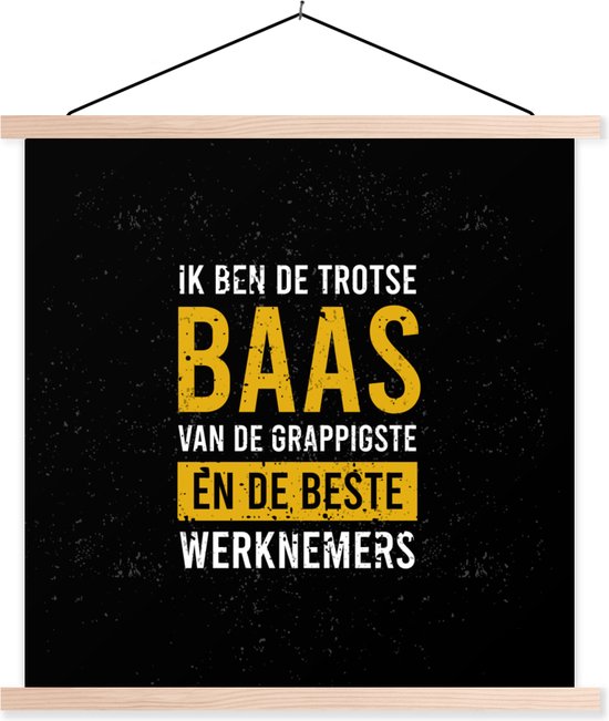 Posterhanger incl. Poster - Schoolplaat - Spreuken - Baas - 'Ik ben de trotse baas van... | bol.com