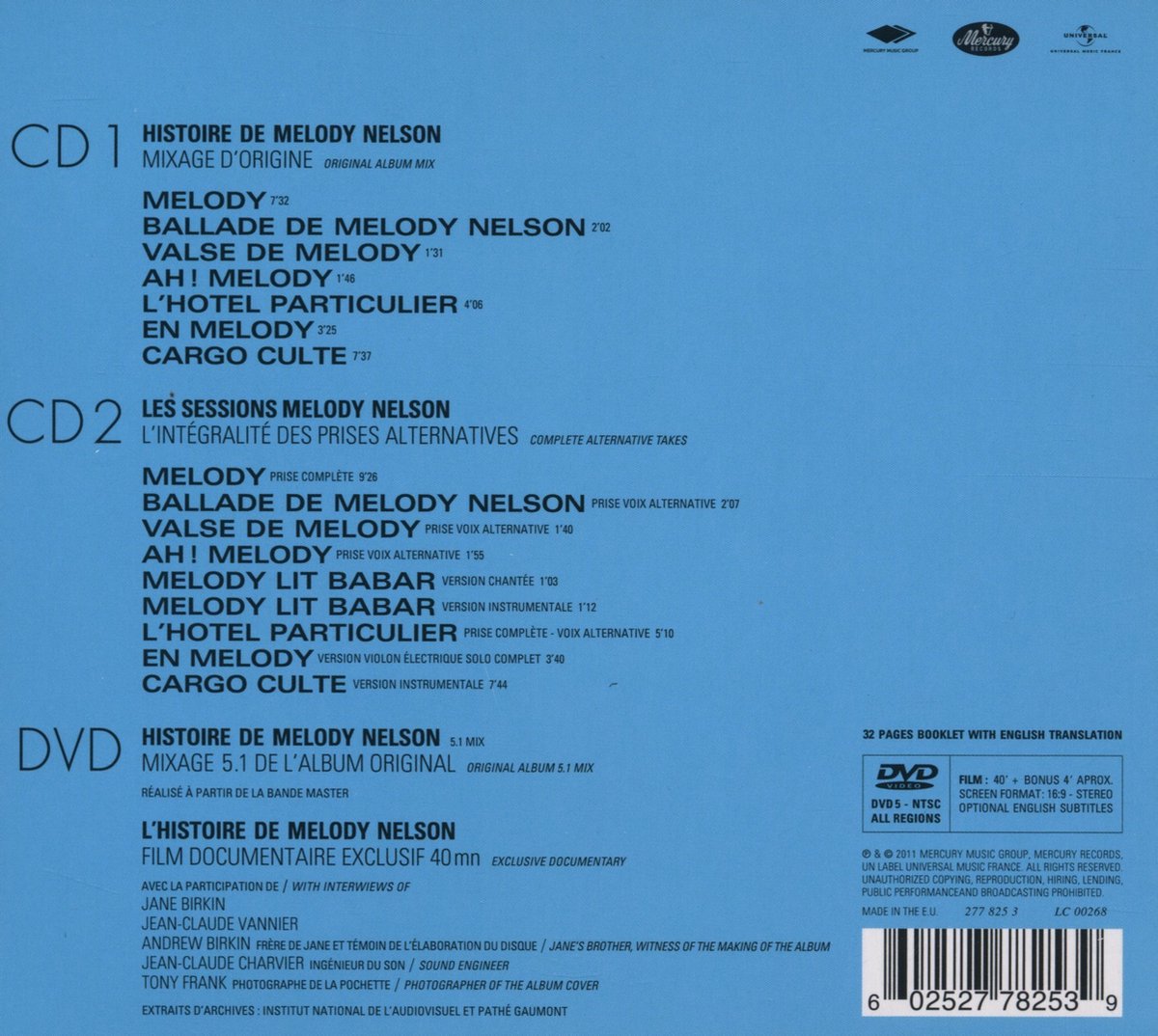 Serge Gainsbourg - Histoire De Melody Nelson (CD) (Limited Deluxe ...