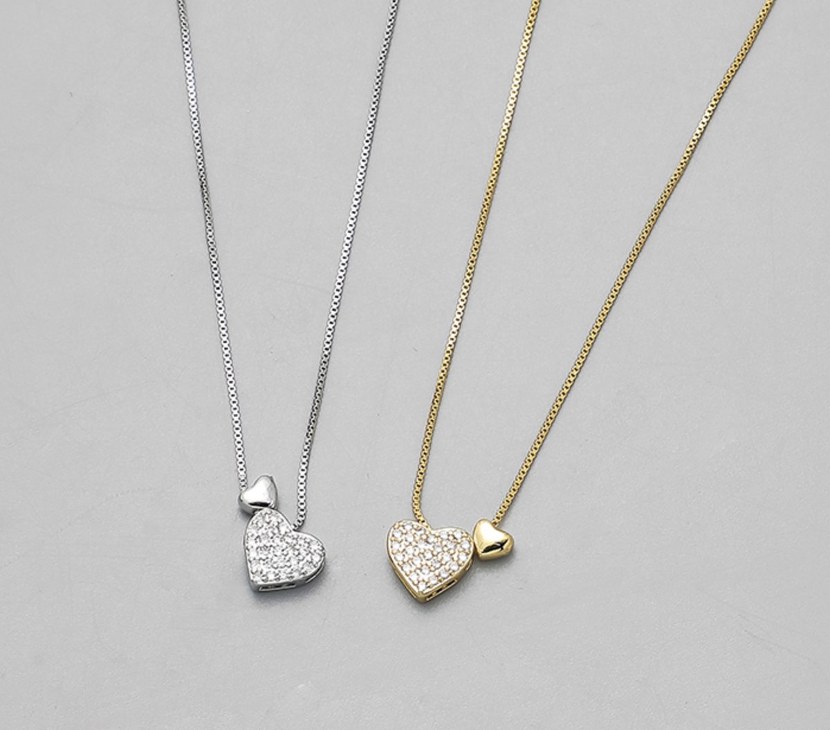 Ketting dames | zilveren dames ketting | 925 zilver | goudkleurig ...