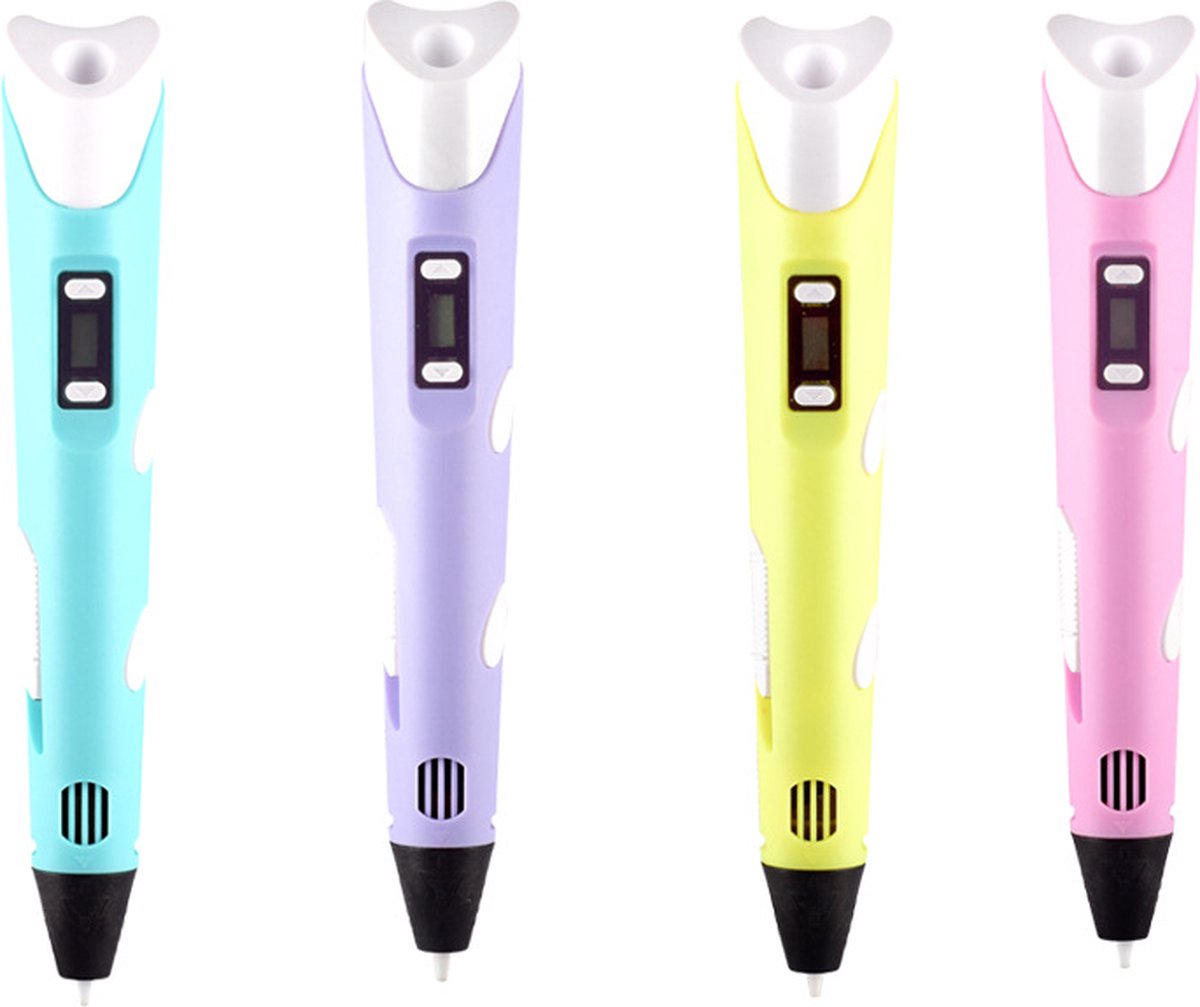 3D Pen - Pink - 3D-tekenpen met 3 x 1,75 mm ABS/PLA-filament voor ...