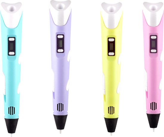 3D Pen - Pink - 3D-tekenpen met 3 x 1,75 mm ABS/PLA-filament voor ...