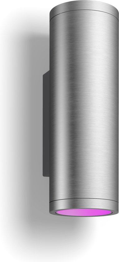 Philips Hue Appear muurlamp - wit en gekleurd licht - roestvrij staal | bol