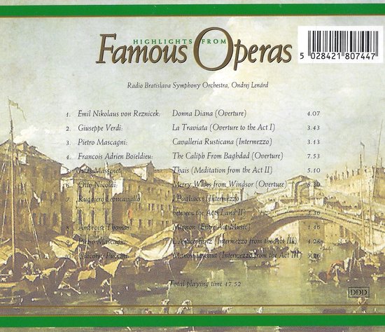 Highlights From Famous Operas, Various | CD (album) | Muziek | bol