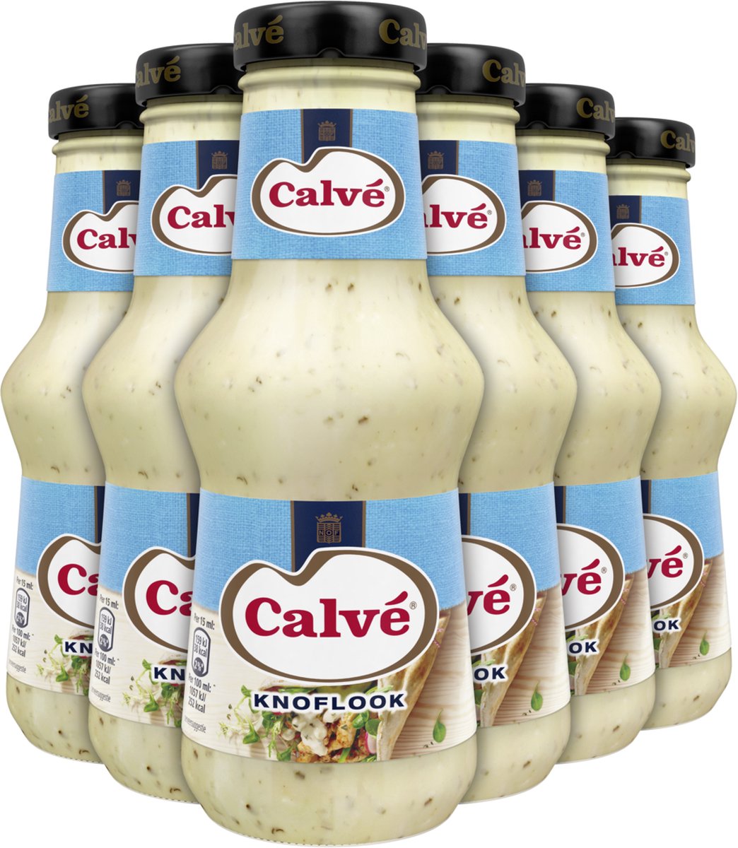 Calve Saus Knoflook - 6 x 320 ml - Voordeelverpakking | bol.com