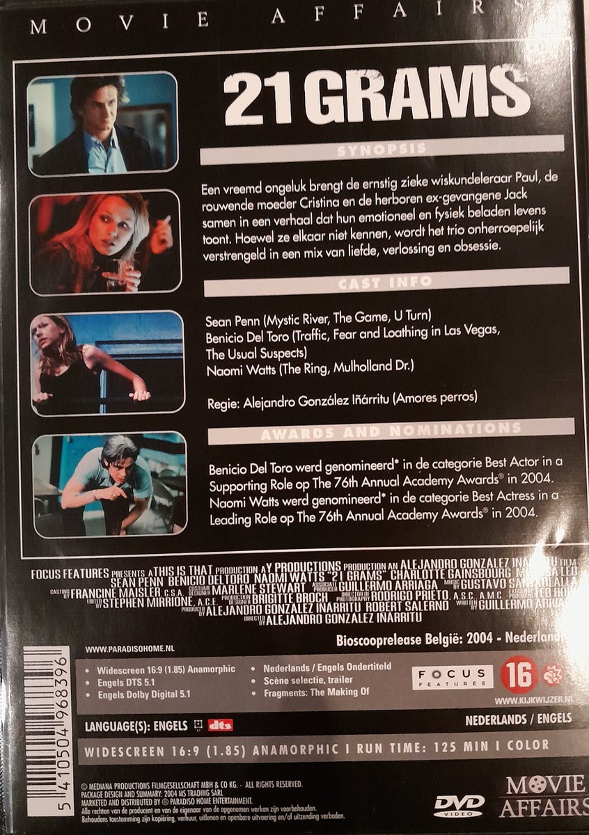 21 Grams (Dvd), Naomi Watts | Dvd's | bol
