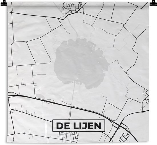 Wandkleed - Wanddoek - Nederland - Kaart - De Lijen - Plattegrond ...
