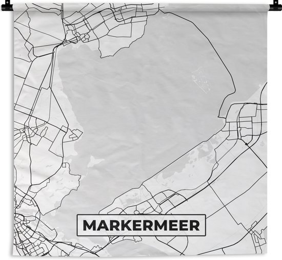 Wandkleed - Wanddoek - Kaart - Plattegrond - Stadskaart - Markermeer ...