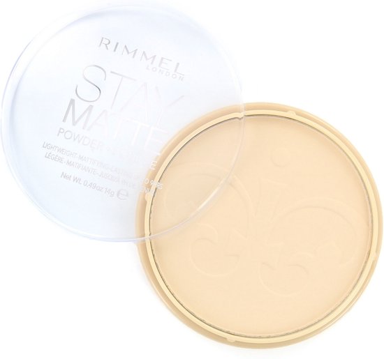 Rimmel London Stay Matte Pressed Powder - 001 Transparent | bol
