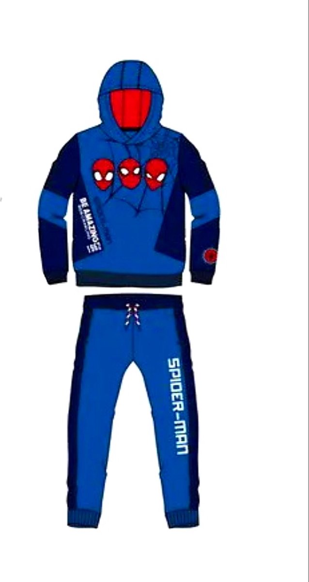 Marvel Spider-Man joggingpak blauw/rood - Trainingspak Spider-Man ...