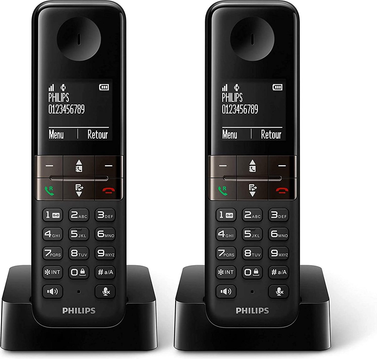 Philips D4702B Vaste Telefoon - 2 Handsets - Draadloos - Huistelefoon ...