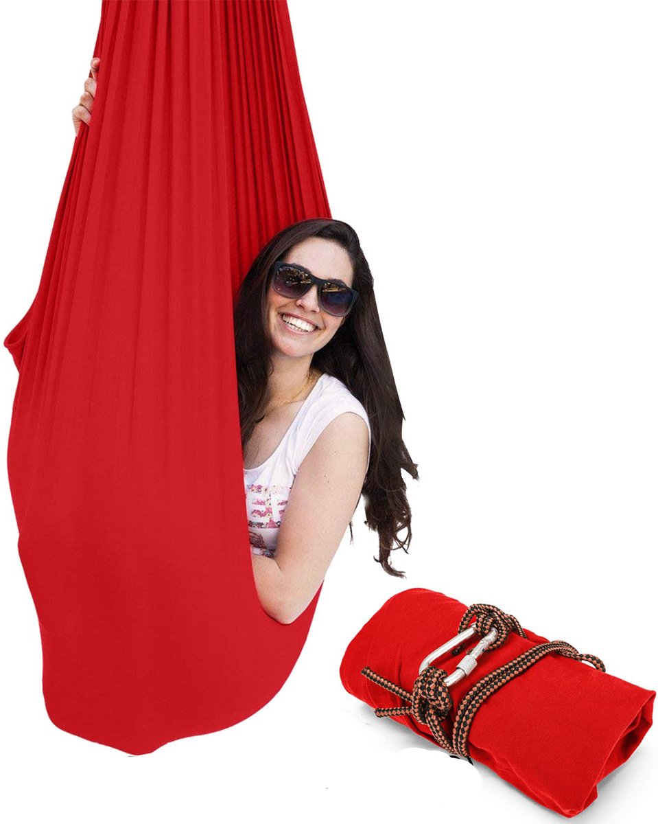 Hangstoel Voor Binnen - Rood Doek - Schommelstoel Volwassenen ...