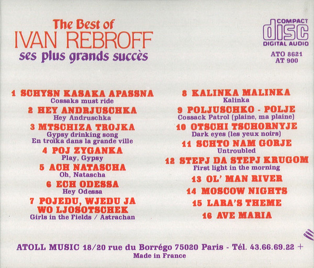 Ivan Rebroff - The Best Of - Ses Plus Grands Succes, Ivan Rebroff | CD ...